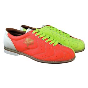 ladies glow tcrgl cobra rental bowling shoes- lacesneon yellow/orange/white 11 m us