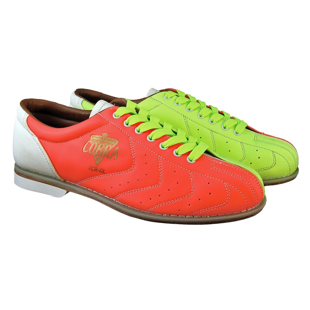 Ladies Glow TCRGL Cobra Rental Bowling Shoes- LacesNeon Yellow/Orange/White 11 M US