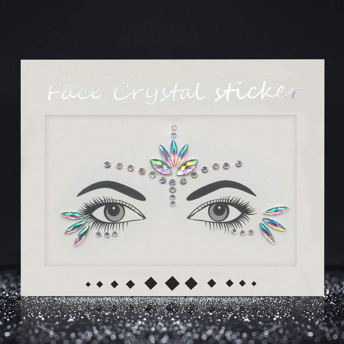 Mermaid Face Gems Stick Jewels for Women Cosplay Mermaid Halloween Club Eye Face Gems Makeup Stickers on Rave Party Gift for Kids Eye Face Jewels Temporary Tattoos Festival Concert Dress-up