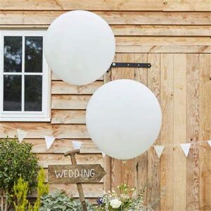 5PCS Big White Balloons Giant 36 Inch Large White Balloons Jumbo White Balloons for Birthday Wedding Baby Shower Carnival Party New Year's Day Decorations Supplies