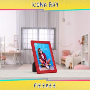 Icona Bay 4x6 Picture Frame, Red Colored Solid Wood Scandinavian Style Frame for Photo, Pizzazz Collection