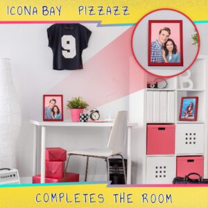 Icona Bay 4x6 Picture Frame, Red Colored Solid Wood Scandinavian Style Frame for Photo, Pizzazz Collection