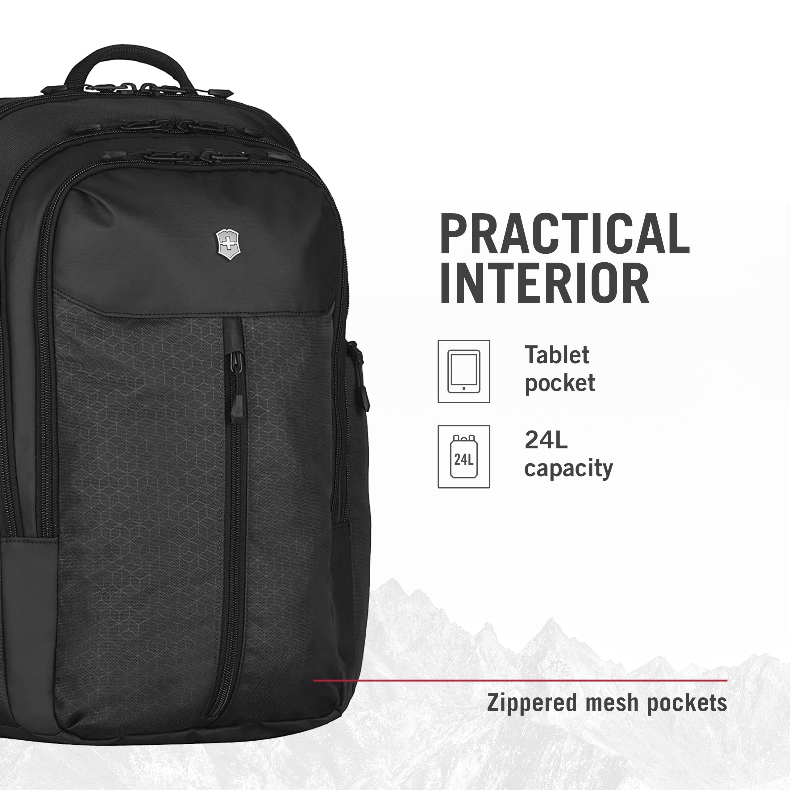 Victorinox Altmont Original Vertical-Zip Laptop Backpack - Travel Backpack for 17" Laptop - Premium Travel Accessory - 24 Liters, Black