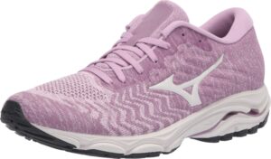 mizuno women's wave inspire 16 waveknit running shoe road, ballerina-snow white, 11.5 b