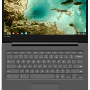 Lenovo 14 inch HD Premium Chromebook with 32GB MicroSD Card | Mediatek Quad-core Processor | 4GB RAM | 32GB eMMC | Wireless-AC | USB-C | HDMI | Webcam | Bluetooth | Chrome OS | Black