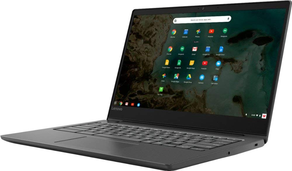 Lenovo 14 inch HD Premium Chromebook with 32GB MicroSD Card | Mediatek Quad-core Processor | 4GB RAM | 32GB eMMC | Wireless-AC | USB-C | HDMI | Webcam | Bluetooth | Chrome OS | Black