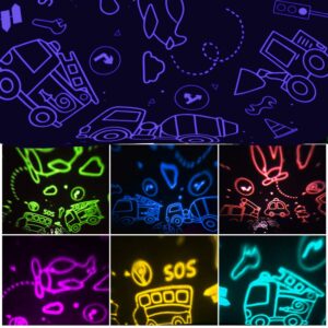 Baby Night Light,Star Night Light Projector Cars Toys for Boys,Christmas Birthday Kids Gifts for 2-10 Year Olds Boys Nursery Children,Cool Stuff (Black-Car&Star)