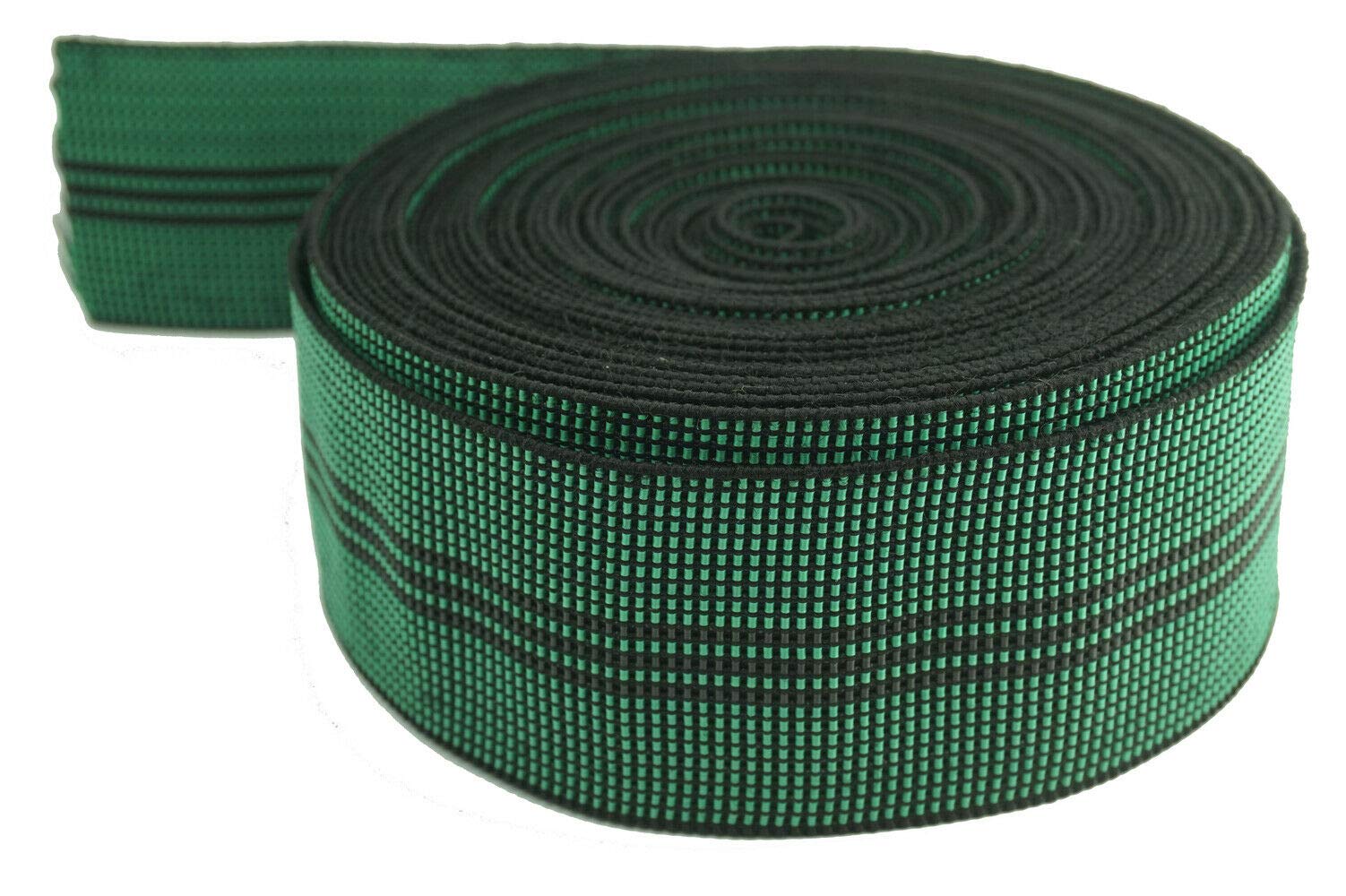 AUXPhome Elastic 10% Stretch Latex Webbing Upholstery Elasticated Band Strap Belt Elastic Spool 2" inches Wide x 20' feet, for Sofa/Couch/Chair Furniture Repair DIY or Replacement