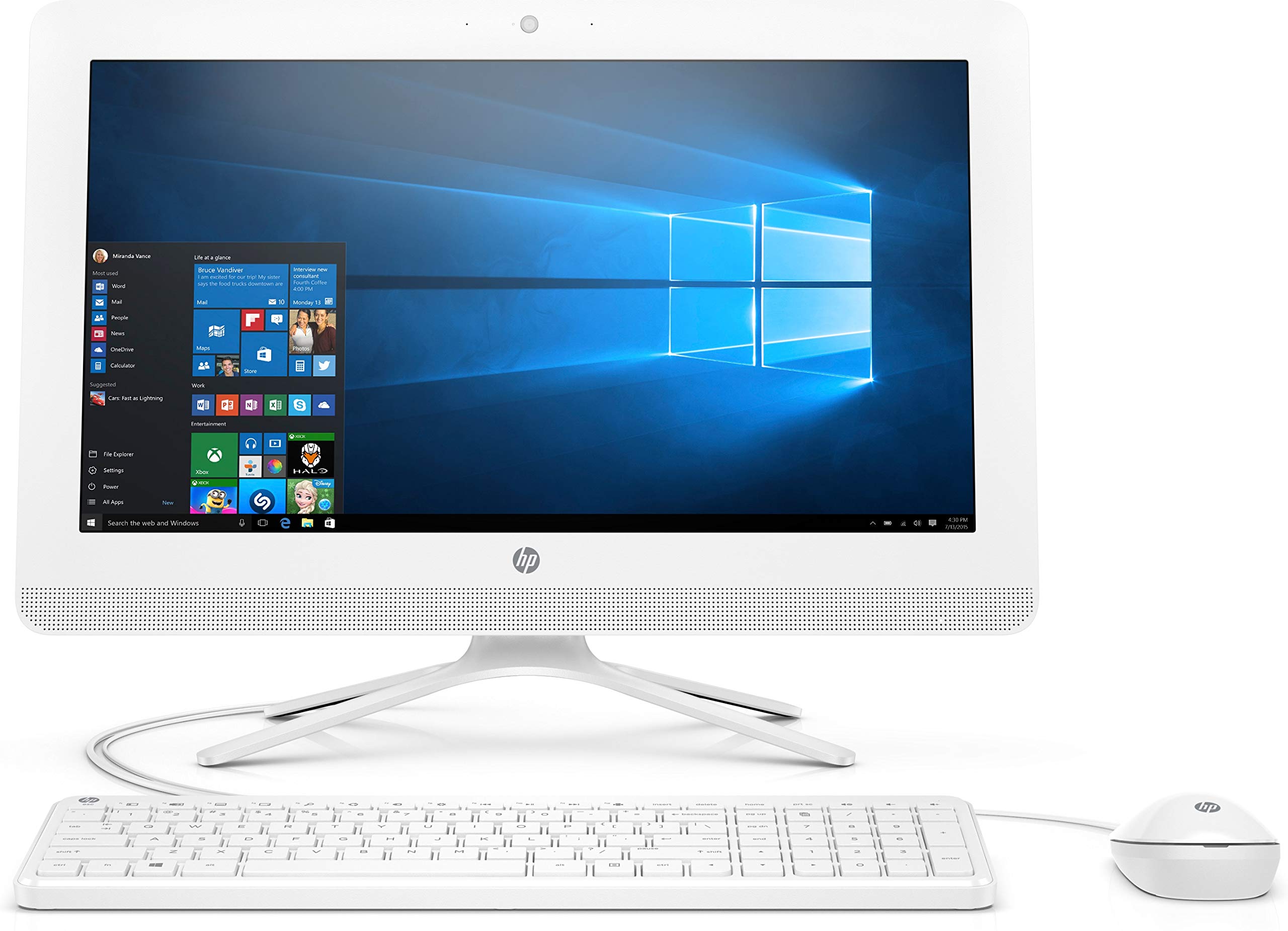 HP 20-c434 AIO - 19.5" HD+ - AMD A4-9125 - 4GB Memory - 1TB Hard Drive - White