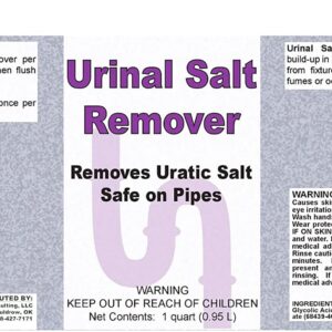 Detco Urinal Salt Remover Concentrate - Safe on Pipes and Plumbing, Odor Control, Cleans Rust, Scale, and Uratic Salt Build-Up, 1 Quart