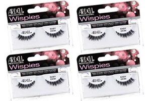 ardell false eyelashes baby demi wispies black (4 pack)