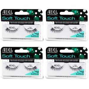 ardell - false eyelashes soft touch 150 black (4 pack)