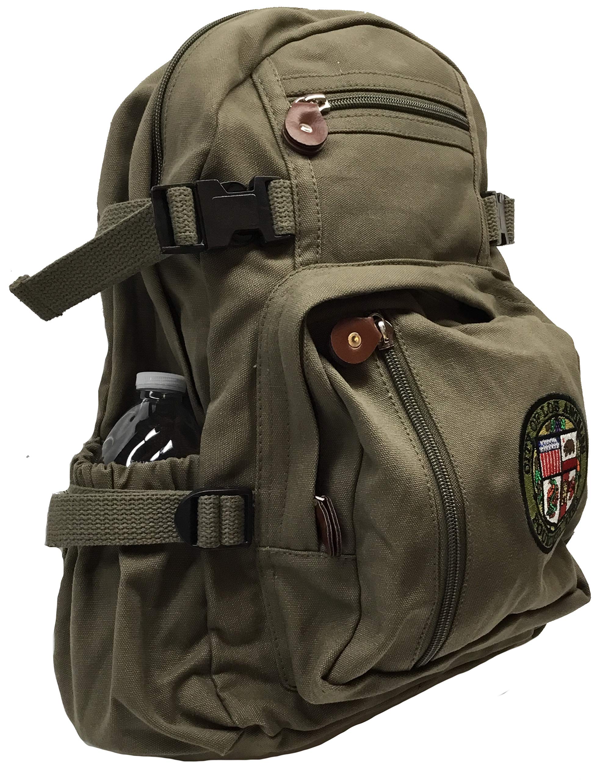 City of Los Angeles Large Olive Green Backpack