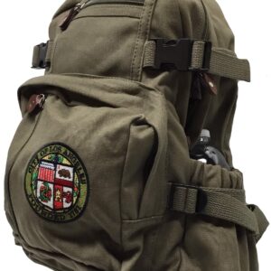 City of Los Angeles Large Olive Green Backpack