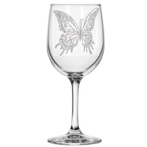 alankathy mugs bear flower butterfly 11 oz wine glass gift present for friends and family christmas gift wine lover drinker (butterfly)