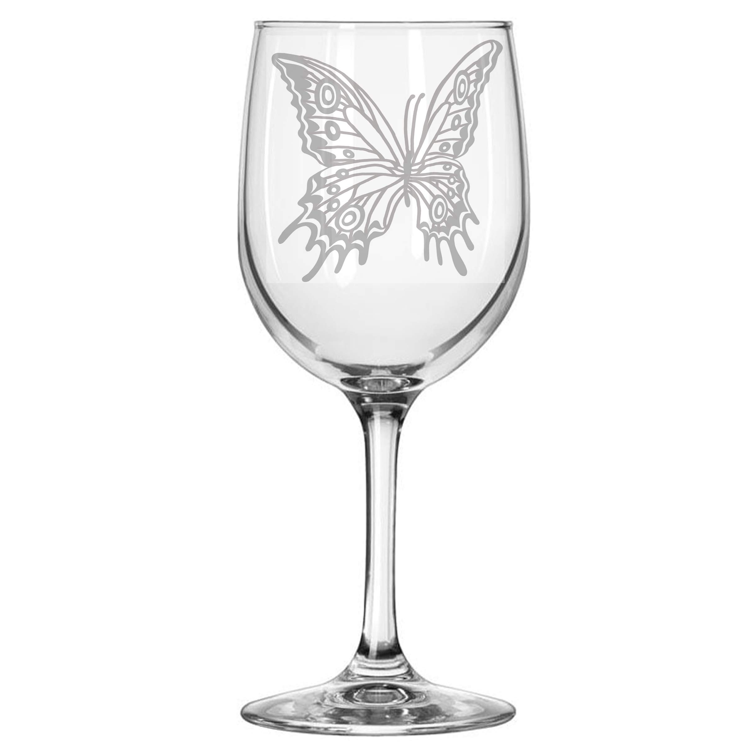 Alankathy Mugs Bear Flower Butterfly 11 oz Wine Glass Gift Present for friends and Family Christmas gift Wine lover drinker (butterfly)