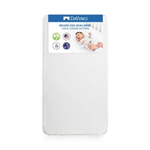 davinci deluxe coil dual-sided crib & toddler mattress, extra firm, waterproof, greenguard gold certified