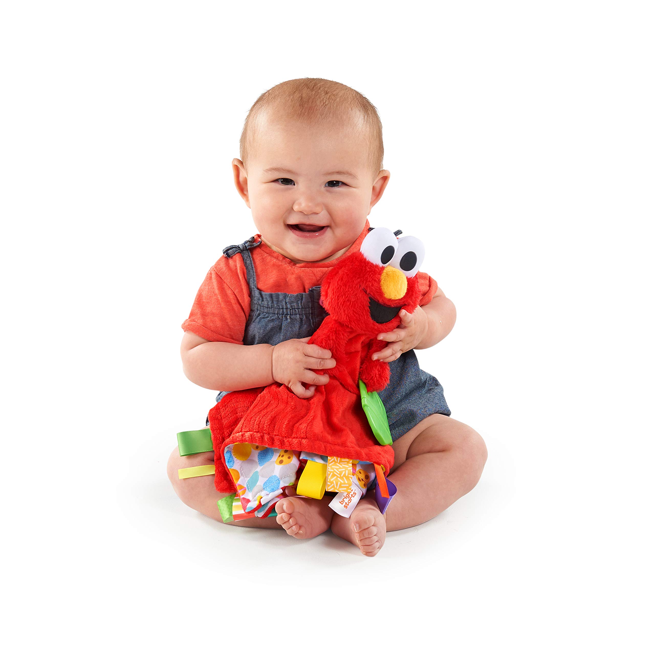 Bright Starts Sesame Street Snuggles with Elmo Baby's First Soothing Blanket, Ages 0-12 Months