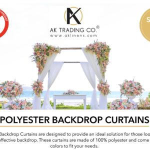 AK TRADING CO. 10 feet x 8 feet IFR Polyester Backdrop Drapes Curtains Panels with Rod Pockets - Wedding Ceremony Party Home Window Decorations - Marigold