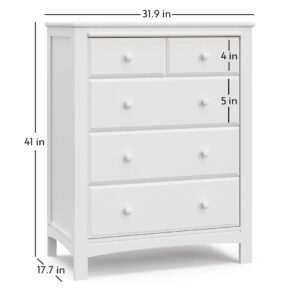 Graco Benton 4 Drawer Dresser (Pebble Gray) – Easy New Assembly Process, Universal Design, Kids Bedroom Dresser Organizer, Nursery Chest, Coordinates with Any Nursery or Children's Bedroom