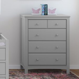 Graco Benton 4 Drawer Dresser (Pebble Gray) – Easy New Assembly Process, Universal Design, Kids Bedroom Dresser Organizer, Nursery Chest, Coordinates with Any Nursery or Children's Bedroom