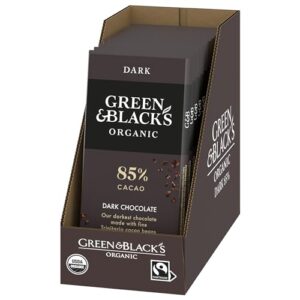 Green & Black's Organic Dark Chocolate Bar, 85% Cacao, 10 - 3.17 oz Bars