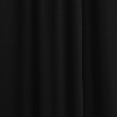 AK TRADING CO. 10 feet x 8 feet IFR Polyester Backdrop Drapes Curtains Panels with Rod Pockets - Wedding Ceremony Party Home Window Decorations - Black