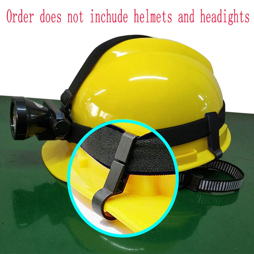 10 Pcs Helmet Clips for Headlamp,Headlamp Hook,hard hat Light Clip,Helmet Clip,Hard Hat Accessory Easily Mount Headlamp on Narrow-Edged Helmet