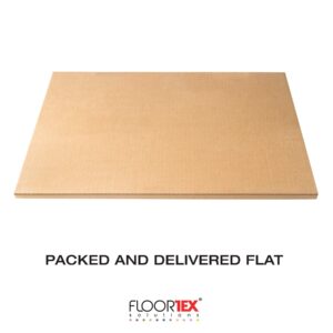 Floortex Black Chair Mat with Lip 45" x 53" for Hard Floors