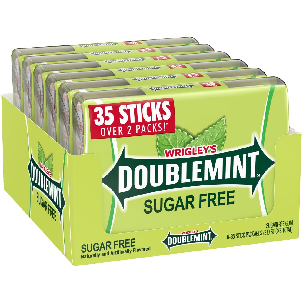 DOUBLEMINT Gum 35 stick SugarFree MegaPack 4.7 oz -Pack of 6