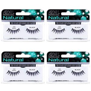 ardell natural lashes false eyelashes 102 black demi (4 pack)