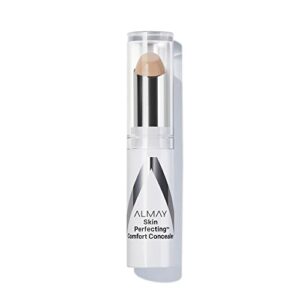 almay concealer, face makeup, full coverage concealer, matte finish, oil free, hypoallergenic-fragrance free, dermatologist tested, 120 light, 0.08 oz