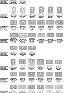 Serene Valley Sink Grid 18-1/8" L x 13-3/8" W, Centered Drain with Corner Radius 3-1/2", NDG1813C