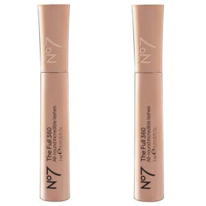 No7 The Full 360 All - in -1 Mascara, Brown/Black (Pack of 2)