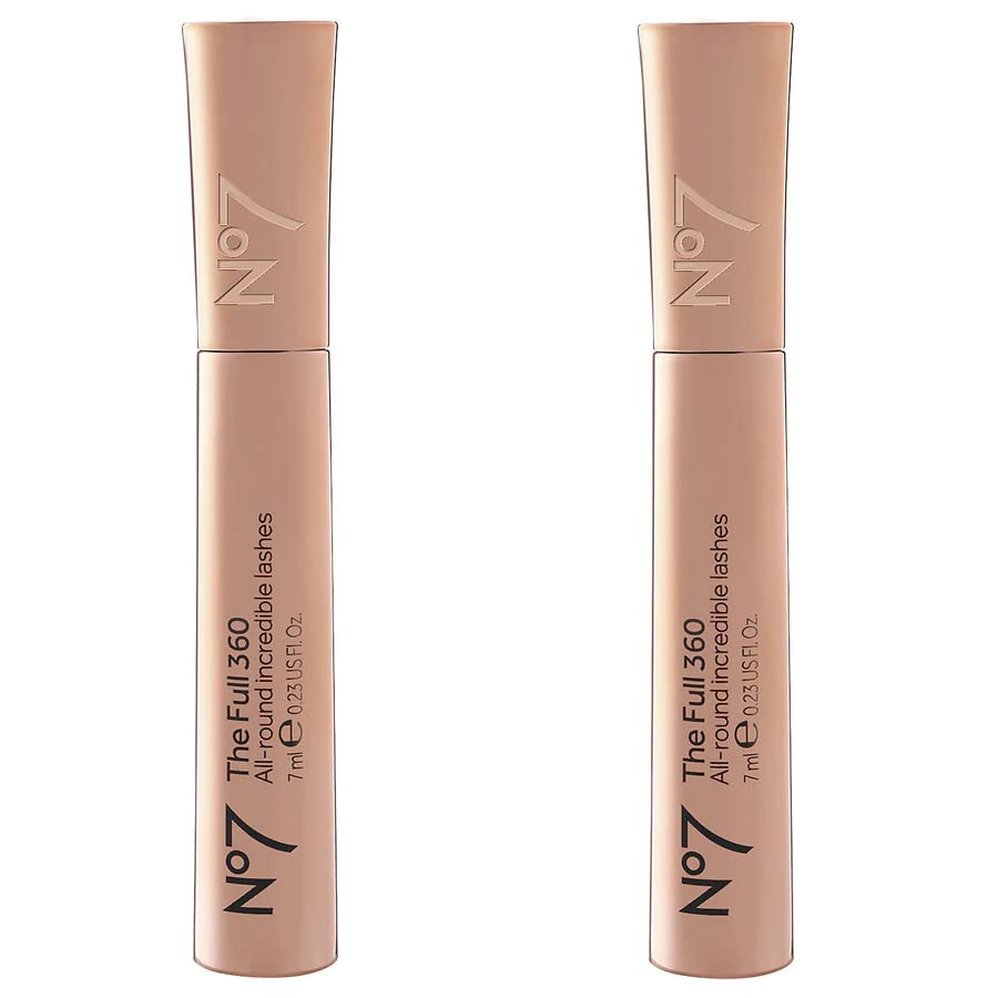 No7 The Full 360 All - in -1 Mascara, Brown/Black (Pack of 2)