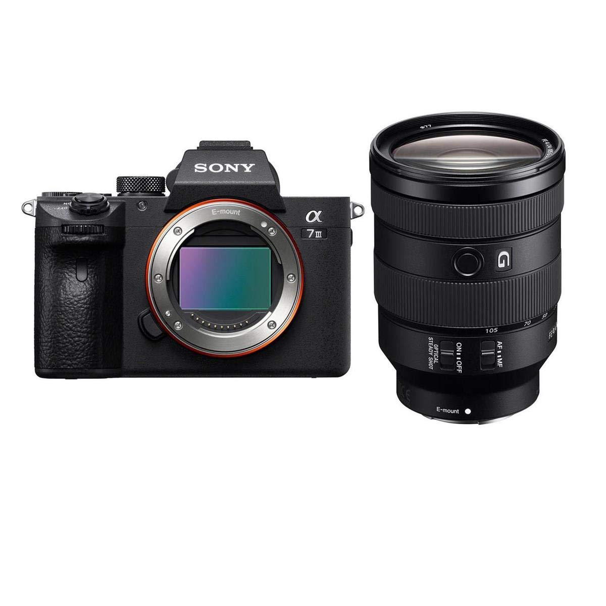 Sony Alpha a7 III 24.2MP Full Frame Mirrorless Digital Interchangeable-Lens Camera - Bundle with Sony FE 24-105mm f/4 G OSS Standard Zoom E-Mount Lens