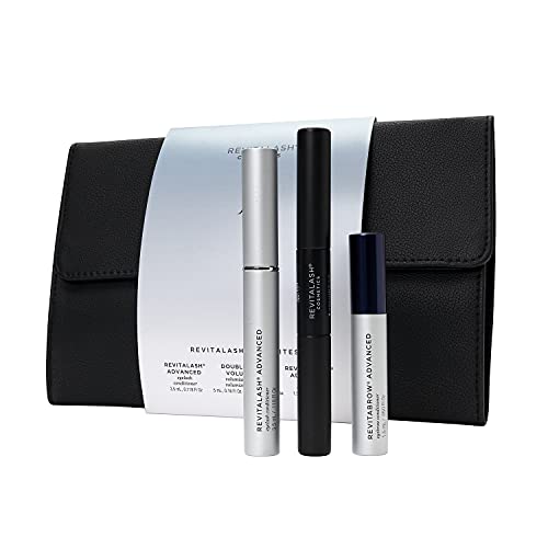 RevitaLash Cosmetics, RevitaLash Favorites - RevitaLash Advanced 3.5ml, RevitaBrow Advanced 1.5ml, Mini Double-Ended Volume Set & Signature Cosmetic Bag