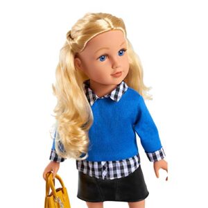 journey girls 18-inch meredith hand painted doll with blonde hair and blue eyes, kids toys for ages 6 up by just play