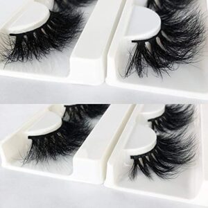 25mm Mink Lashes MIKIWI 4 Pack, Real 3D Mink Lashes, Fluffy Mink Lashes, Thick HandMade Full Strip Lashes, Dramatic 25mm Lashes, 3D Mink Eyelashes