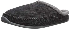 deer stags unisex nordic tweed slipper / black / men's 12 us / wide