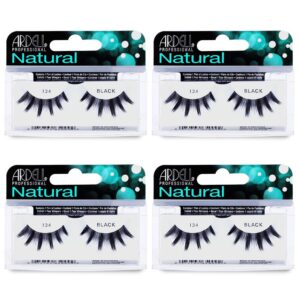 ardell natural lashes false eyelashes 134 black (4 pack)