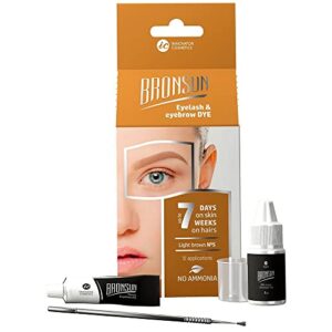 bronsun eyebrow dye long lasting up to 7 days (no5: (light brown))