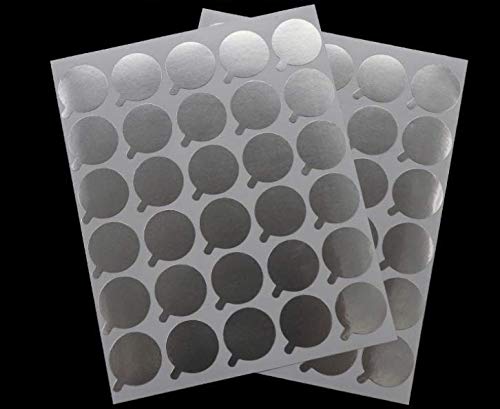 Disposable Eyelash Extension Adhesive Aluminum Foil Glue Pallet Sticker Pads 2.1 cm (300 Pieces,10 Sheets)