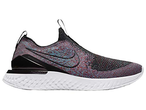 Nike Women's Epic Phantom React Flyknit Black/Black/Univ Red/Hyper Jade Mesh Running Shoes 11 M US