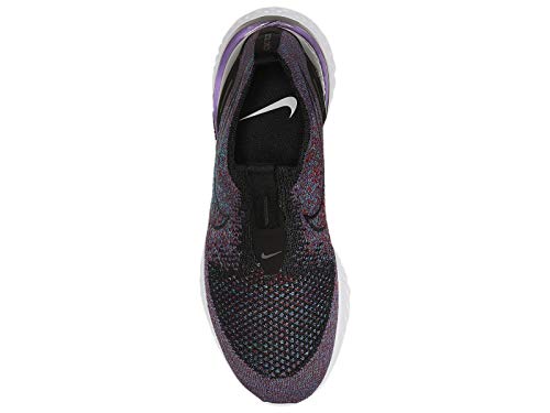 Nike Women's Epic Phantom React Flyknit Black/Black/Univ Red/Hyper Jade Mesh Running Shoes 11 M US