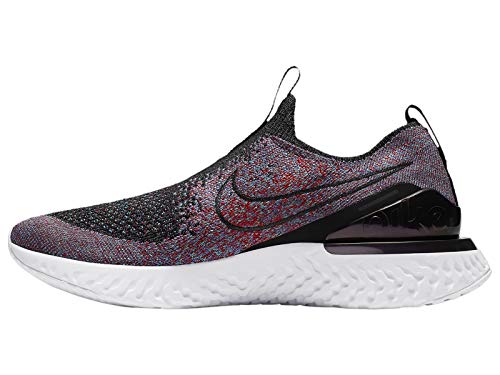 Nike Women's Epic Phantom React Flyknit Black/Black/Univ Red/Hyper Jade Mesh Running Shoes 11 M US