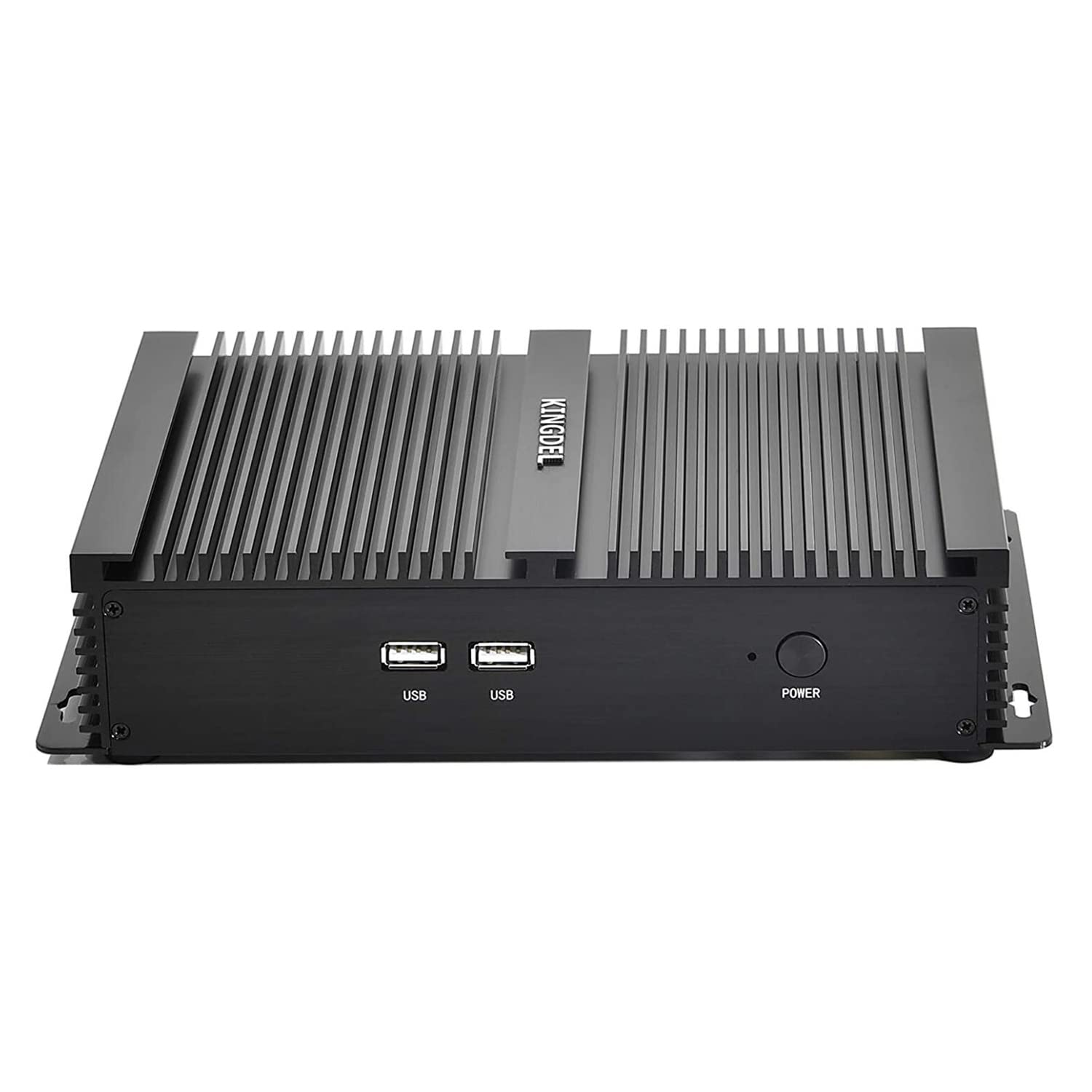 KINGDEL Fanless Mini PC, Nettop Intel i5 CPU Personal Computer, 16GB RAM, 256GB SSD, 2xCOM RS232 4xUSB 3.0 HD Port VGA W-11 Pro, Metal Body