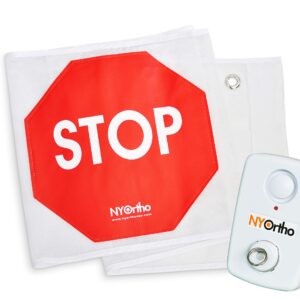 NYOrtho Door Guard Stop Sign Banner | Stop Sign Strip + Alarm | Size: 40" W