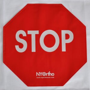 NYOrtho Door Guard Stop Sign Banner | Stop Sign Strip + Alarm | Size: 40" W