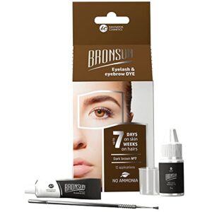 bronsun eyebrow dye long lasting up to 7 days (no7: (dark brown))